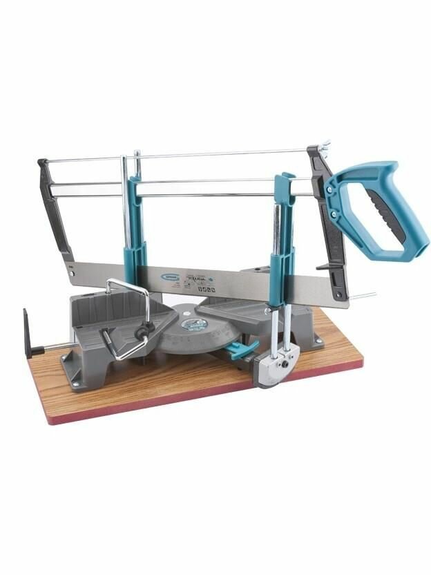 Стусло прецизионное, двухплоскостное, пила 600 мм, две прижимные струбцины, ограничительный упор Gross