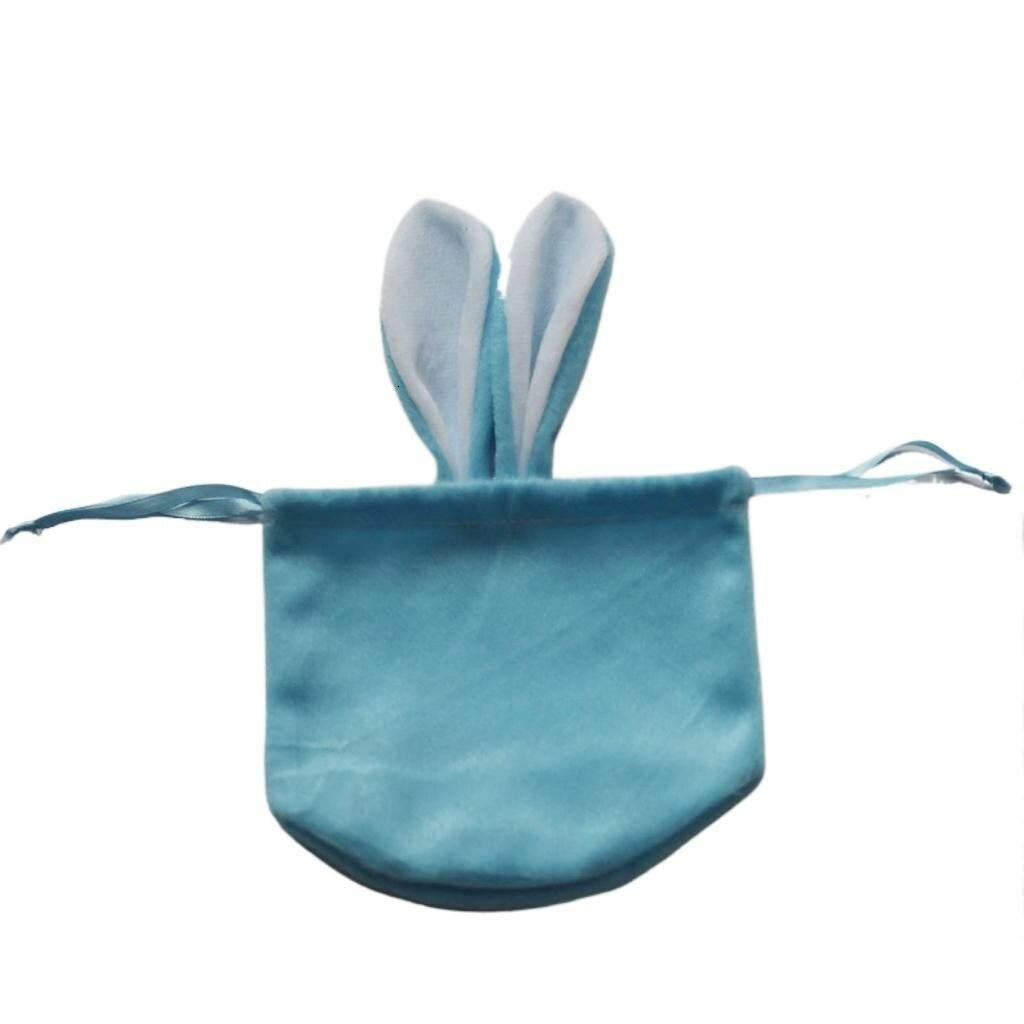 Пакетик для конфет с ушками пасхального кролика-Синий