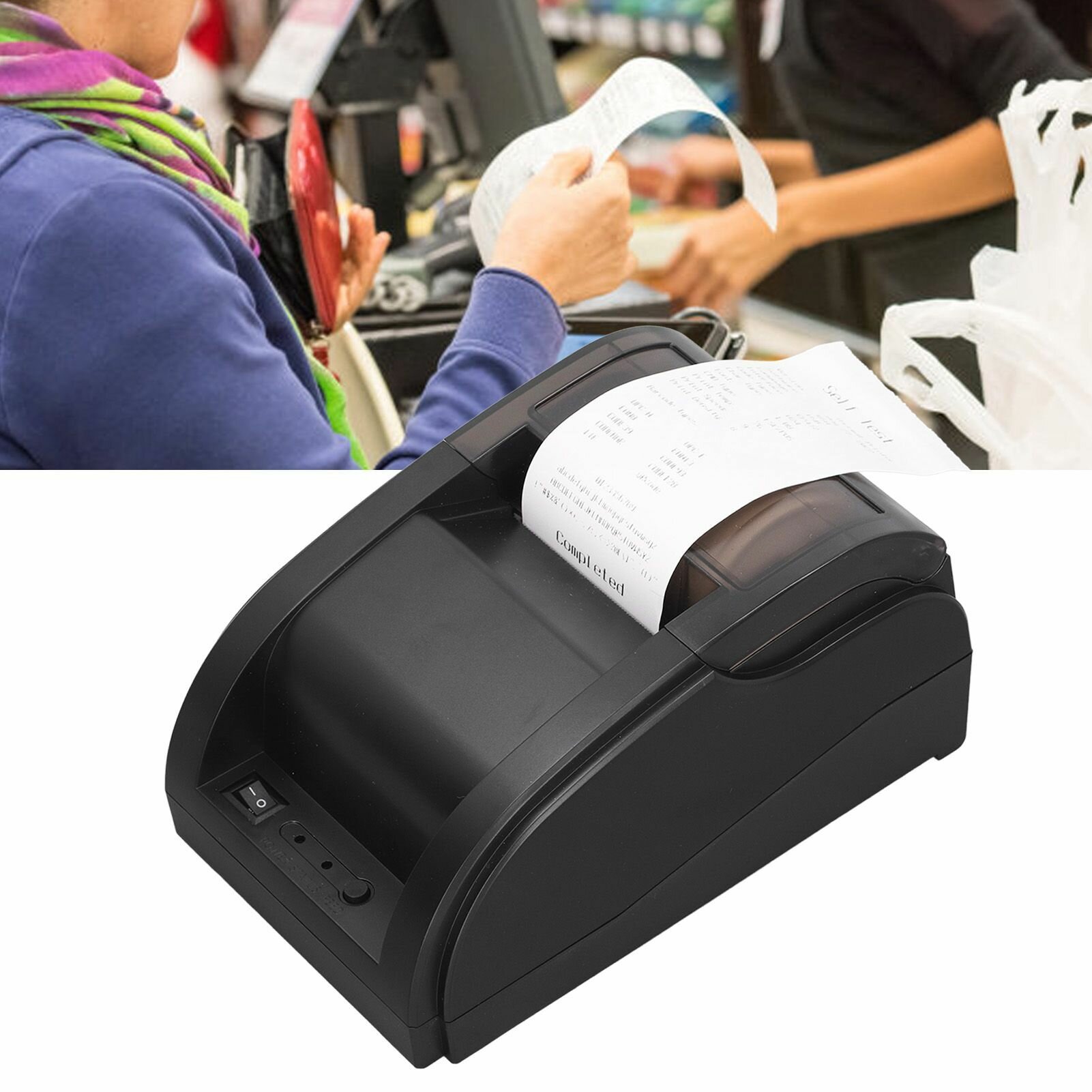 Беспроводной термопринтер 58 мм, портативный мини-принтер Bluetooth