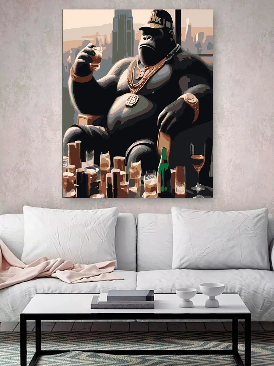 Картины по номерам Горилла