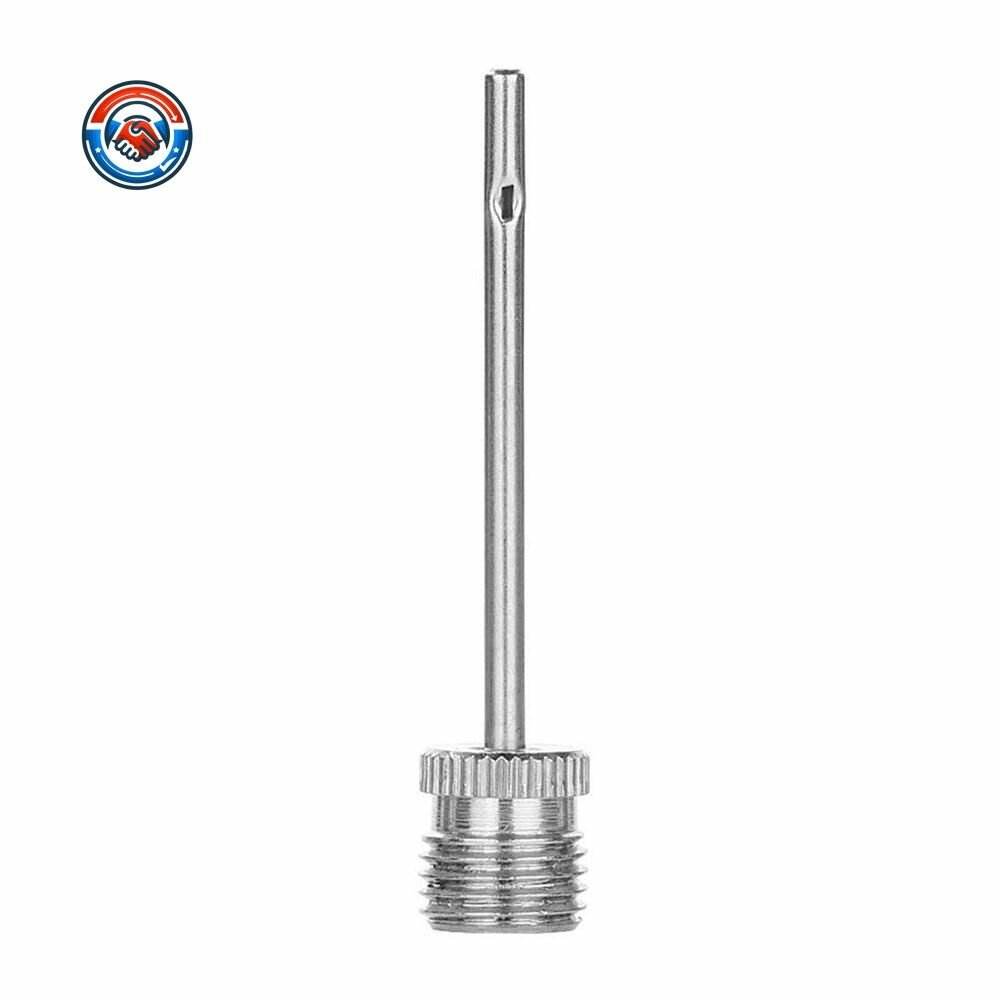 Игла ниппель для мяча из нержавеющей стали, универсальная насадка для насоса, подходит для футбола, баскетбола, волейбола и других надувных мячей