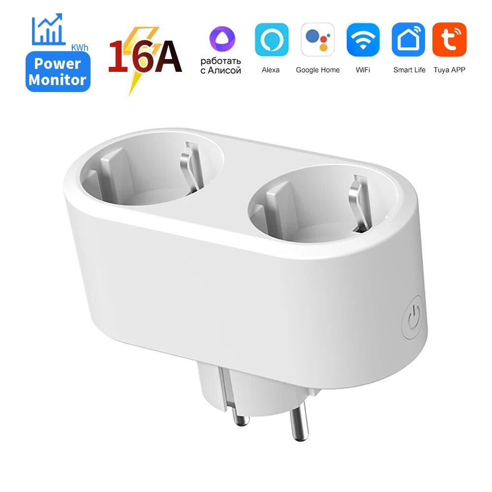 Tuya Smart Life умная розетка 16А 16A 1Pcs