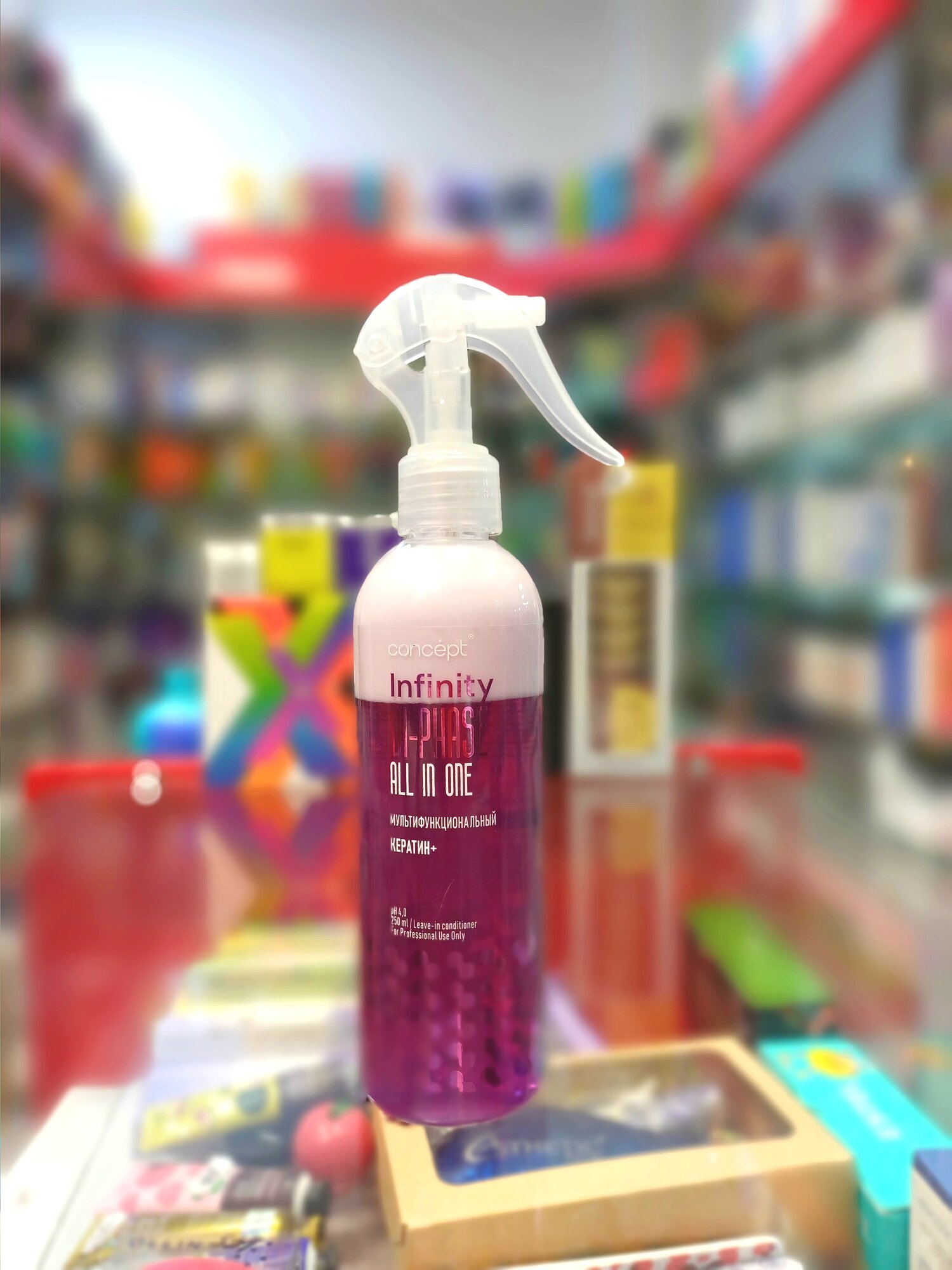 Спрей с кератином двухфазный Concept Infinity мультифункциональный д/всех типов волос ALL-IN-ONE, 250мл