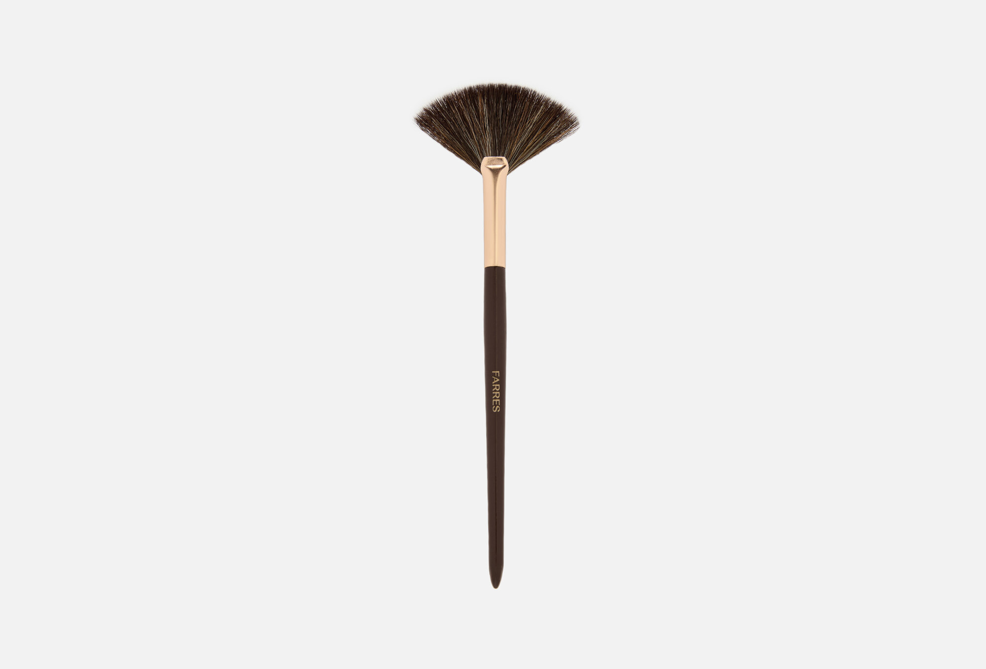 Веерная кисть для макияжа лица FARRES Coffee-colored fan brush