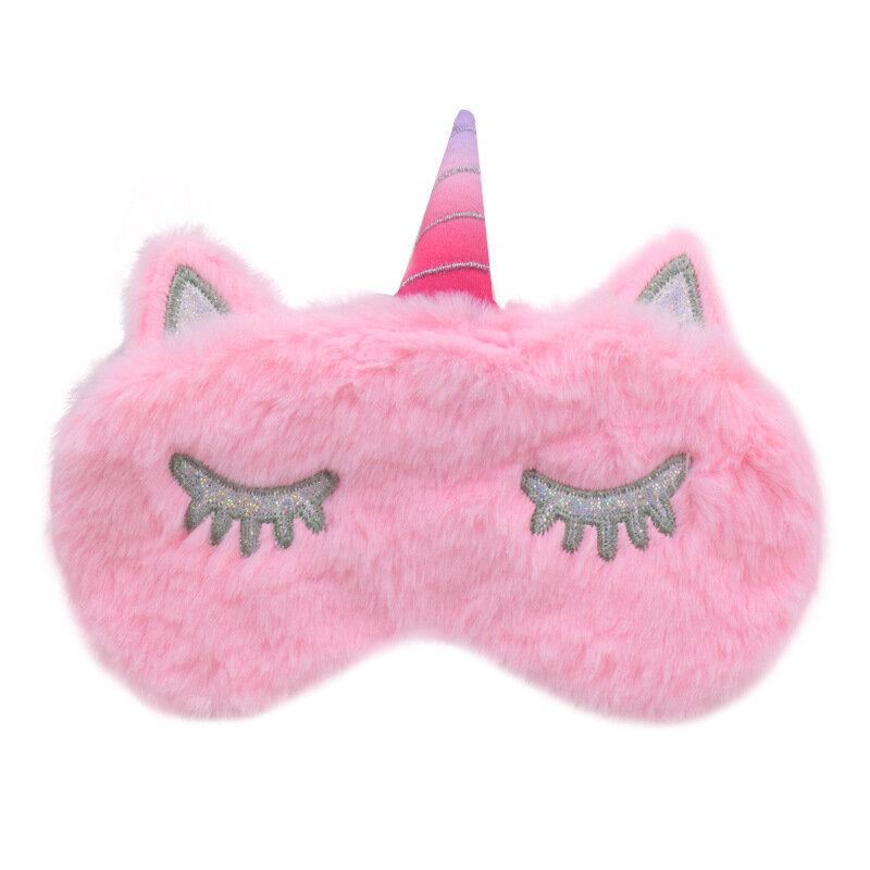 Маска для сна "Единорог", милая 3D-маска для сна в виде животных для детей и взрослых, мягкая и удобная повязка для сна, дорожная повязка на глаза, розовая, 1 шт.