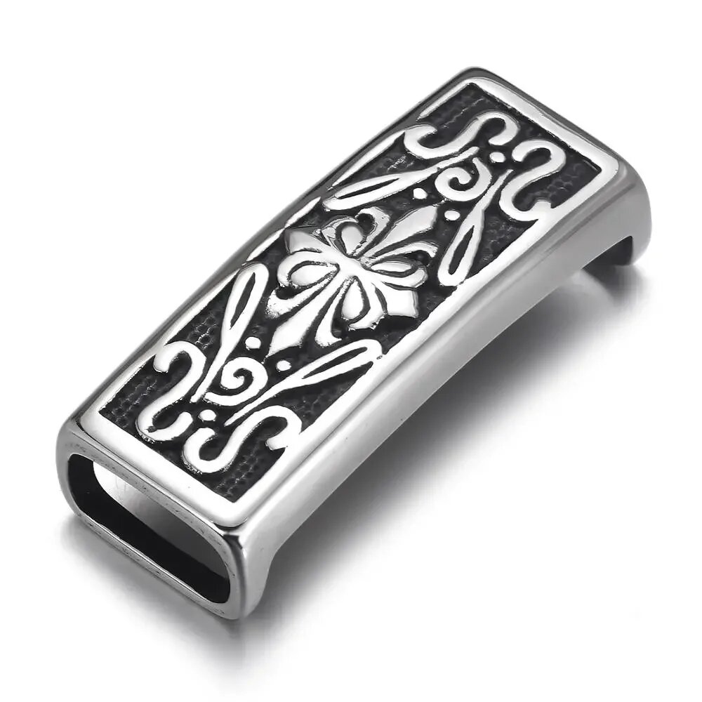 Эмблааск подвески-слайды металлические череп Серебряный, Flower