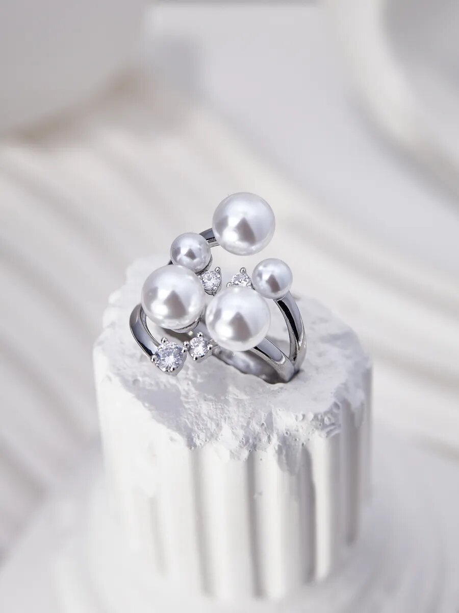 Кольцо, кристалл, фианит