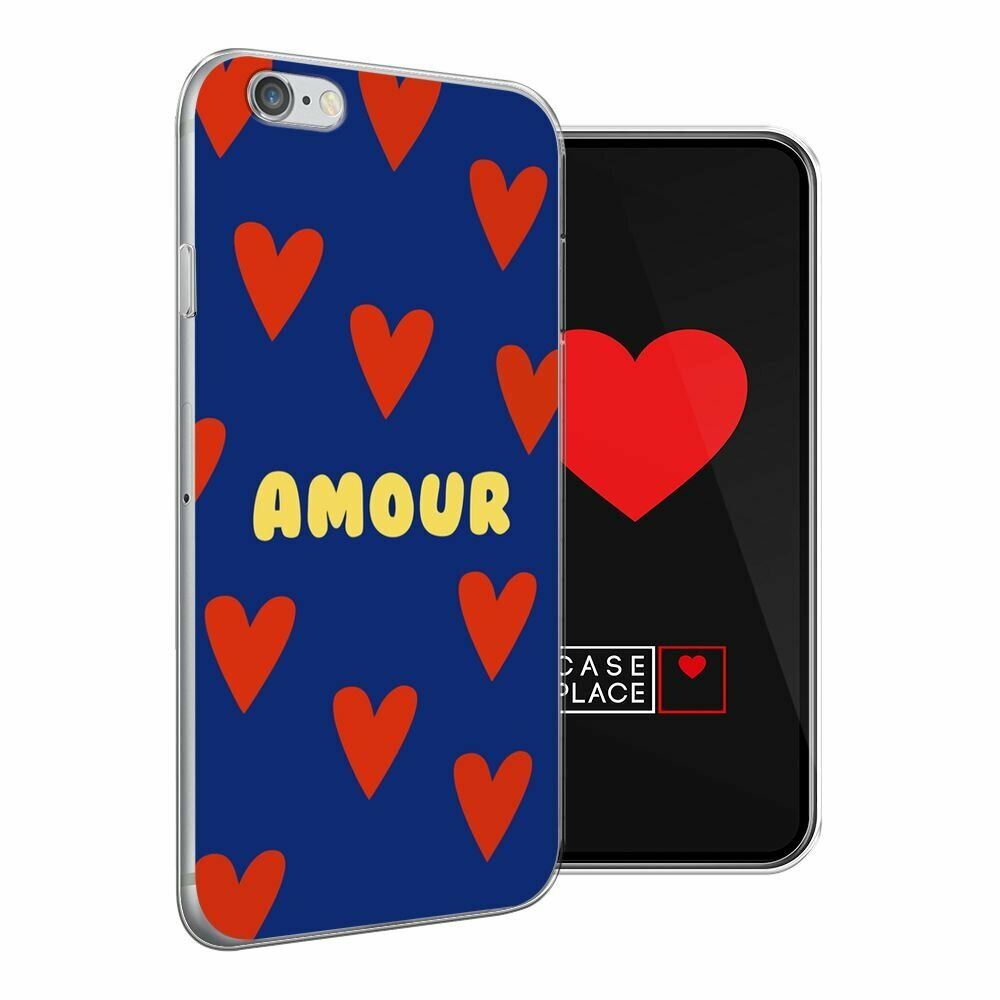 Чехол на Apple iPhone 6 / Айфон 6 с принтом "Amour art - 14 февраля" — фото 1
