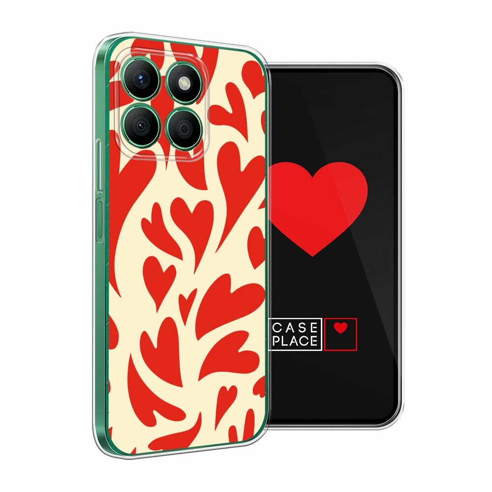 Чехол на Honor X8B / Хонор X8B с принтом "Crazy hearts 1 - 14 февраля" — фото 1
