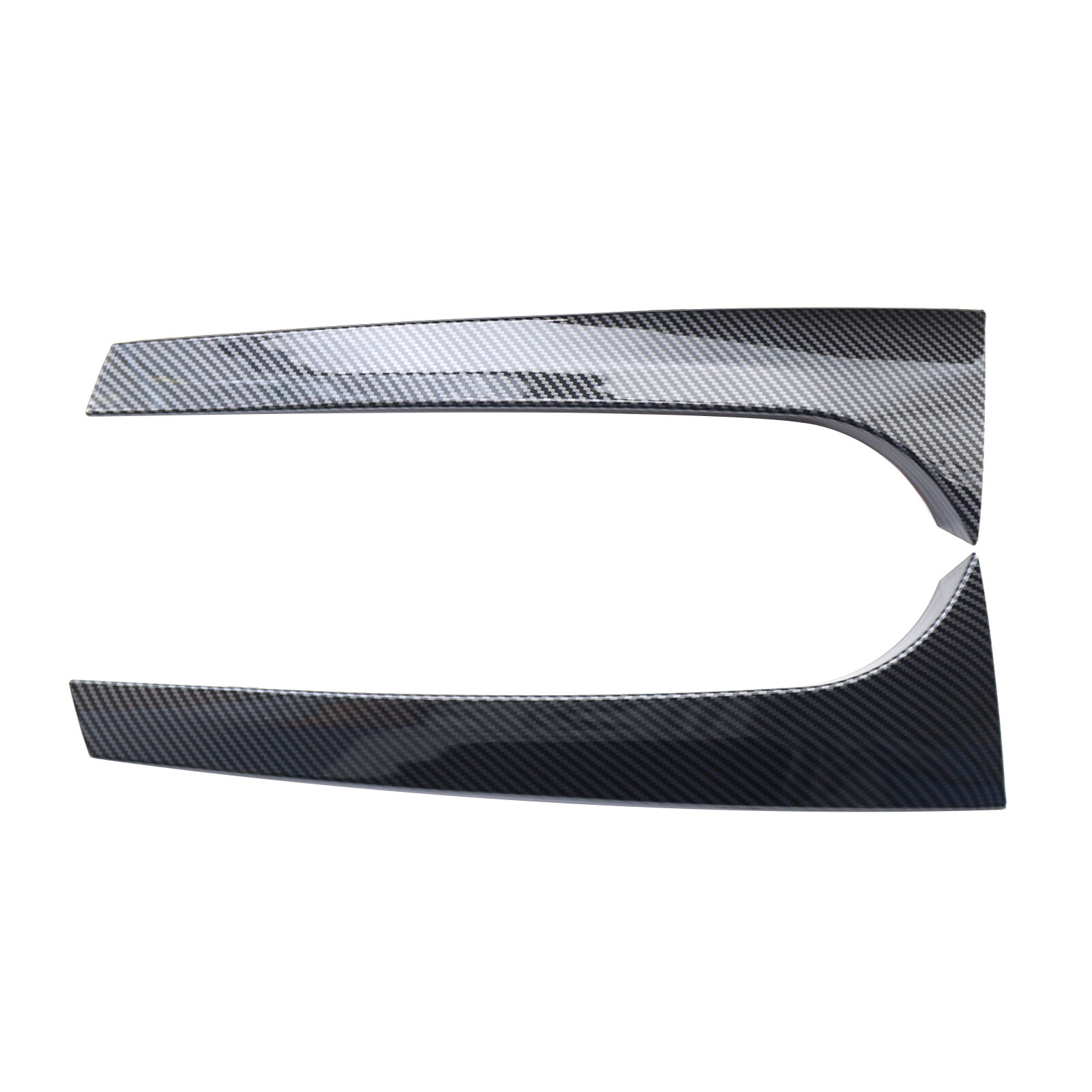 Vertical Rear Window Side Spoiler Wing Canard Splitter для Skoda Kodiaq, Rear, Glossy Black / Carbon Fibre Black, Plastic, 2 pcs, 12.5x42cm