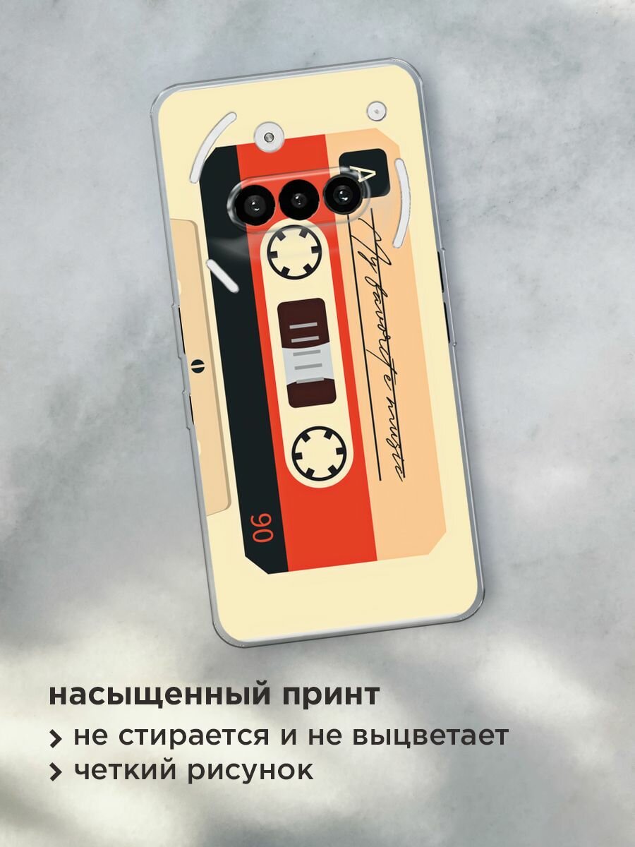 Чехол на Nothing Phone 3a / Нотинг Фон 3а с принтом "Бежевая кассета" — фото 1
