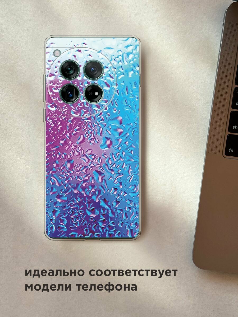 Чехол на OnePlus 12 / Ван Плас 12 с принтом "Капли на стекле" — фото 1
