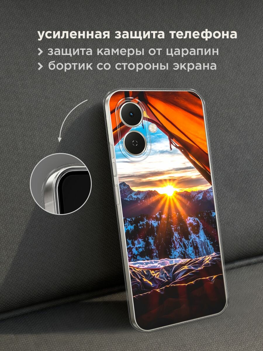 Чехол на Tecno Spark Go 2 / Текно Спарк Го 2 с принтом "Горы 7" — фото 1