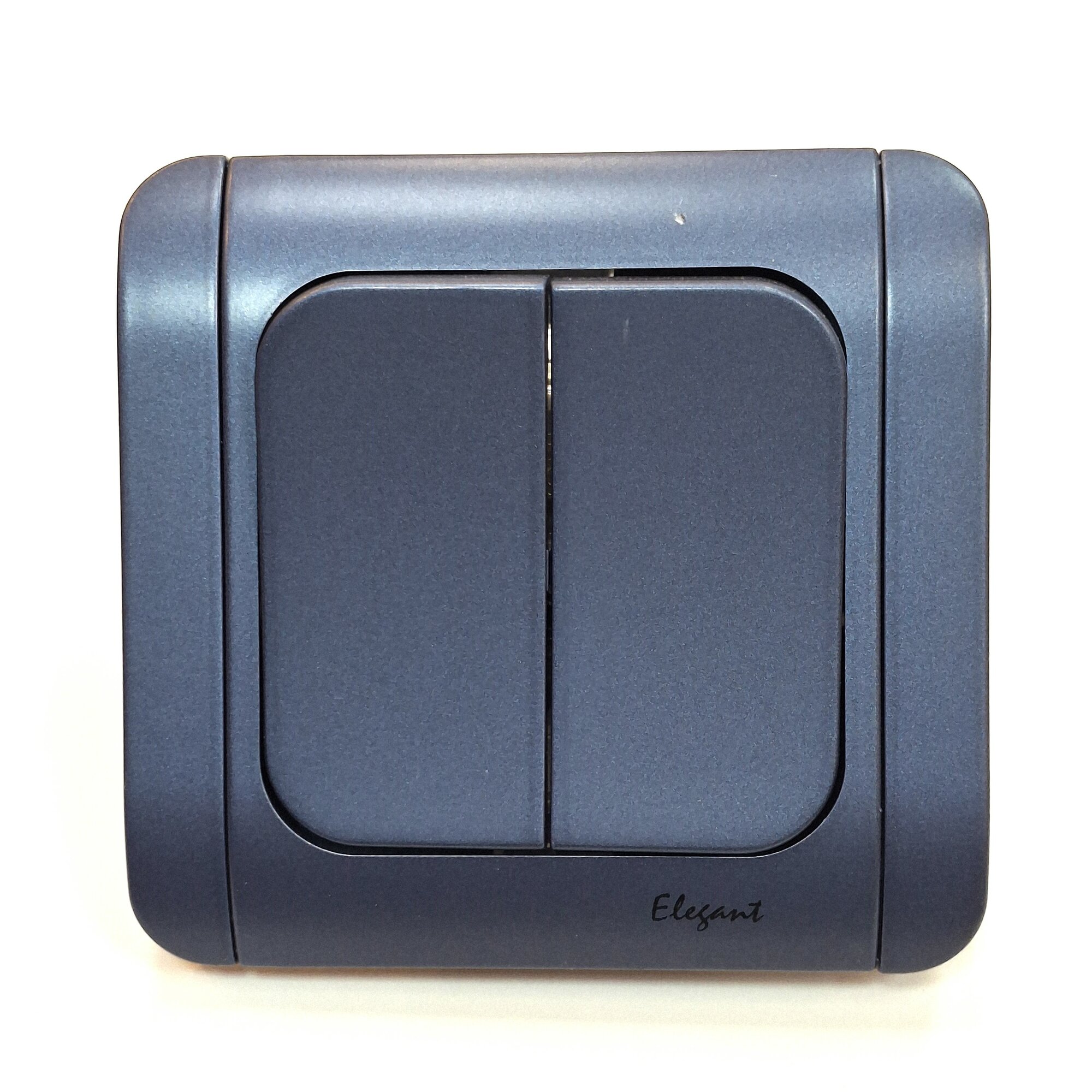 VI-KO Elegant Выключатель 2-клавишный встраиваемый синий металлик