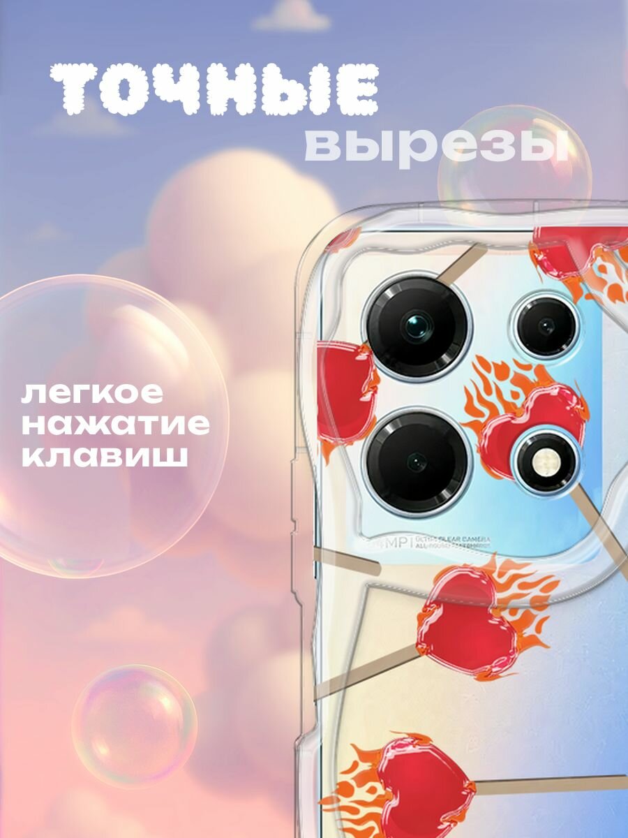 Чехол на Infinix Note 30 4G / Инфиникс Ноте 30 4G с принтом Горящие леденцы 2 — фото 1
