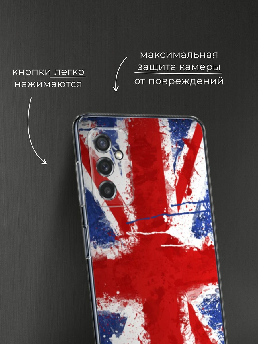 Чехол на Samsung Galaxy M52 / Самсунг Галакси M52 с принтом "Флаг Великобритании 2" — фото 1
