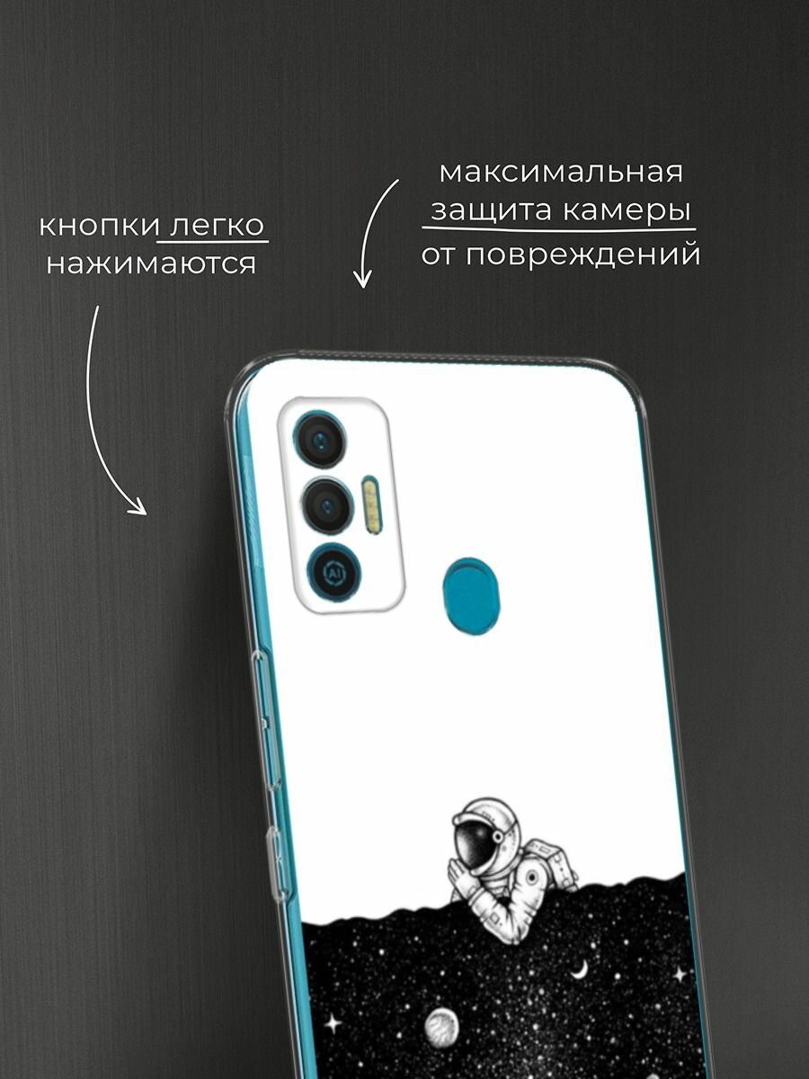 Чехол на Tecno Spark 7 / Техно Спарк 7 с принтом "Космический сон" — фото 1