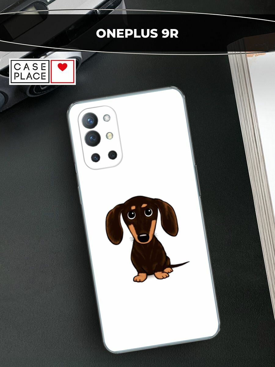 Чехол на OnePlus 9R / ВанПлас 9R с принтом "Маленькая такса"