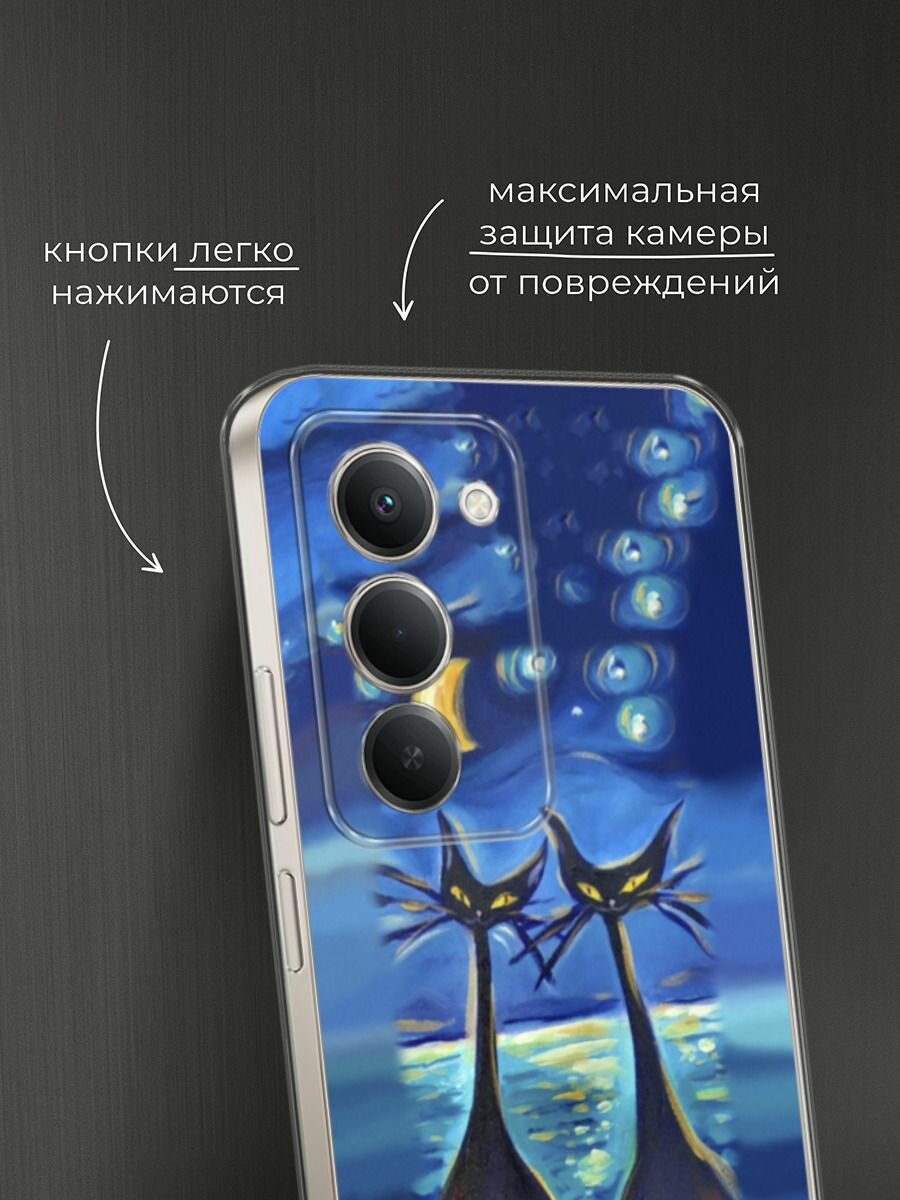 Чехол на Xiaomi Redmi 15 / Сяоми Редми 15 с принтом "Влюбленные котики 7" — фото 1