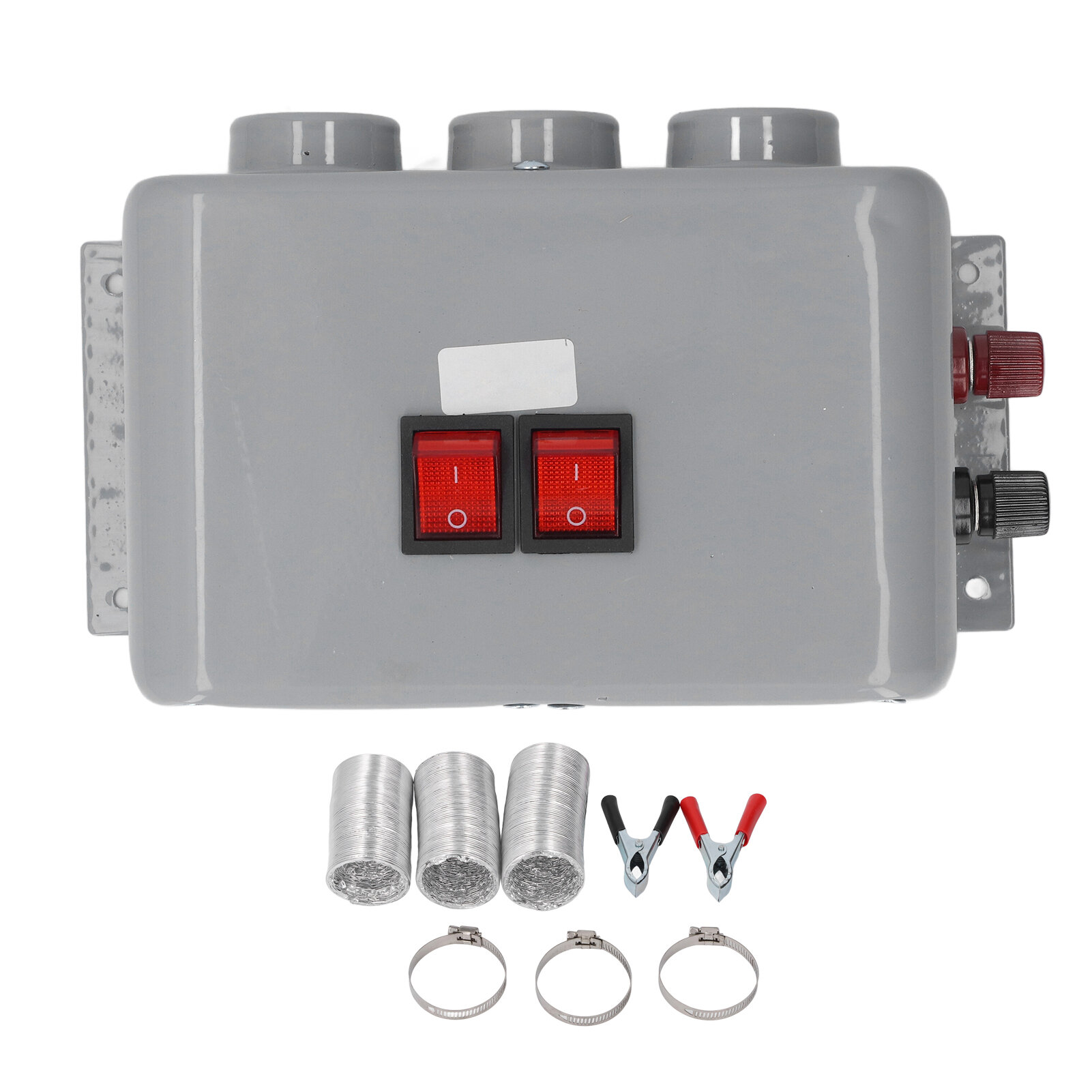 Автомобильный обогреватель с 3 отверстиями, 24 В, 600 Вт, комплект для размораживания лобового стекла, 2 уровня обогрева, противозапотеватель для грузовиков, автомобилей, такси, зимнее использование, низкий уровень шума.