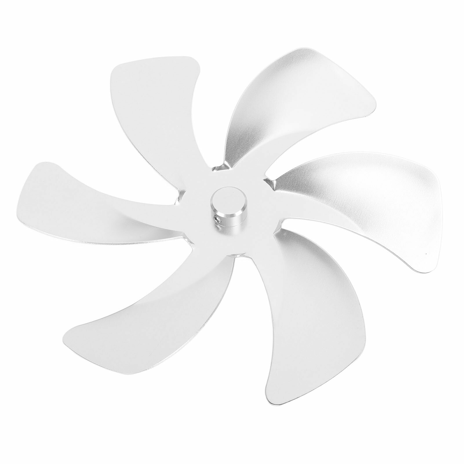 6-лопастной вентилятор для печи, замена лопастей из алюминиевого сплава для каминного вентилятора, серебристый, улучшает циркуляцию теплого воздуха, эффективное распределение тепла