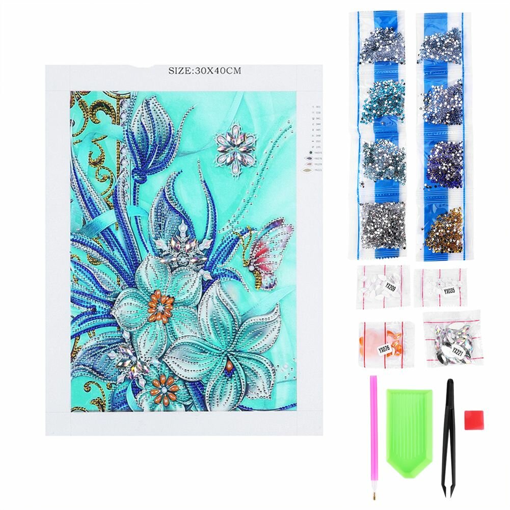 Алмазная мозаика с цветочным узором 30x40 см, украшение для интерьера