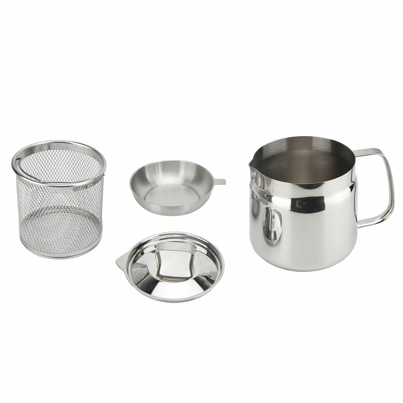 Многофункциональный контейнер для жира из нержавеющей стали 304, 1,5 л с жарочной сеткой