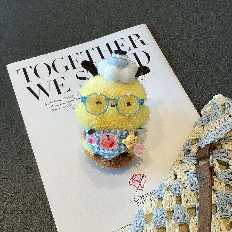 Плюшевый подвеска пчела трансформирующаяся с ключницей для вечеринок и декорации синий