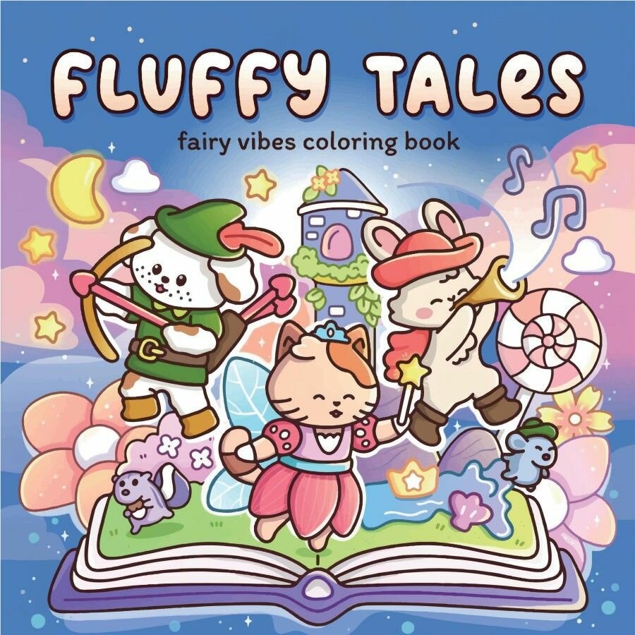 Раскраска антистресс для взрослых и подростков Coco Wyo -FLUFFY TALES