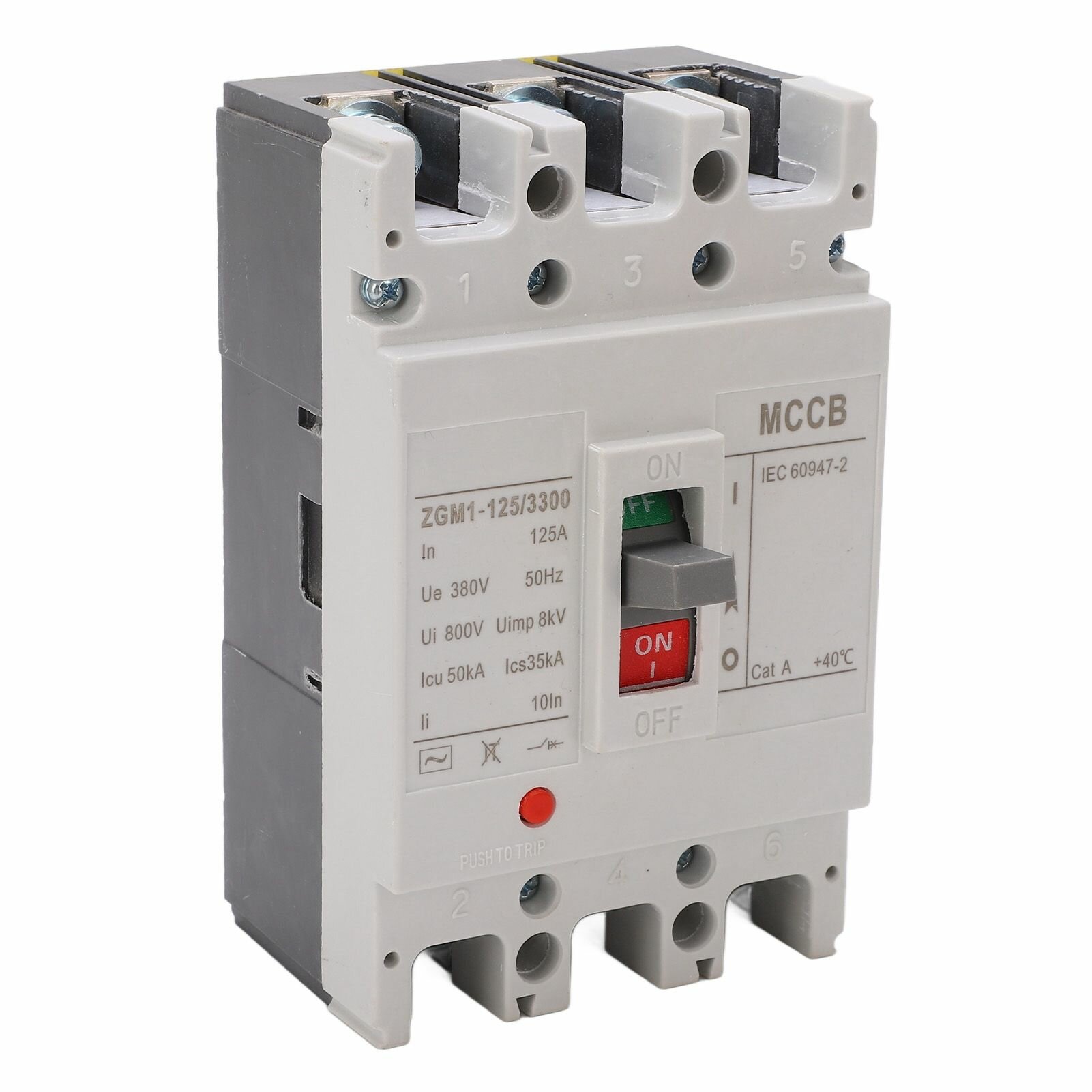 Автоматический выключатель переменного тока 3P с защитой от перегрузки Автомобильный контроллер отключения питания MCCB 380 В 125 А