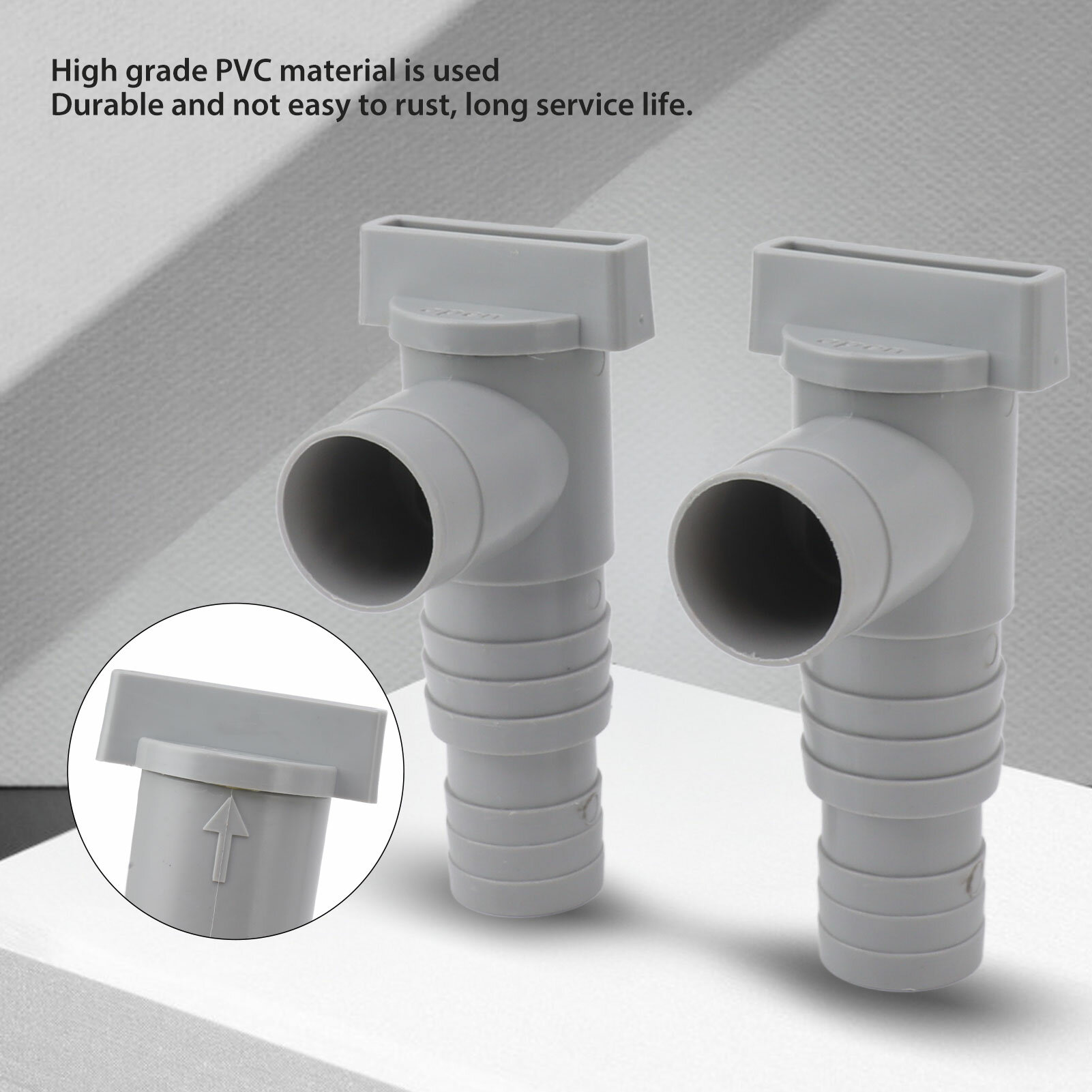 Запорный клапан для бассейна Простая установка из ПВХ Плунжерные клапаны для бассейна Замена для шланга 32 мм, подключенного к бассейну