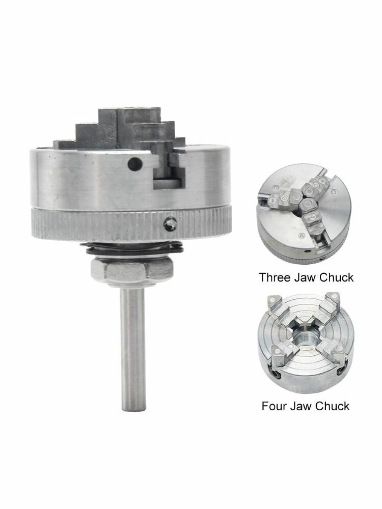 Патрон Z011, трехкулачковый, серебристый, 5,2см x 6мм, M12x1мм