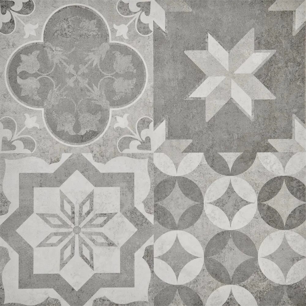 Керамогранит Estima Art AR01 бело-серый 405х405х8 мм (11 шт.=1,804 кв. м) Estima AR01 40,5х40,5х8 нн