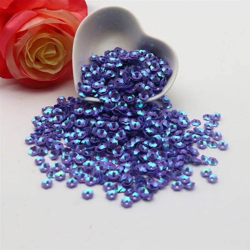 Блестки ПВХ 10г 6мм цветок