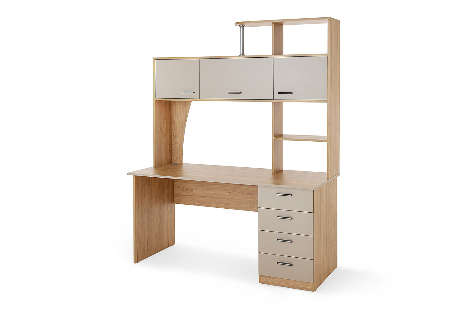 Компьютерный стол Сидней, 150х193х65, цвет дуб натуральный светлый/капучино