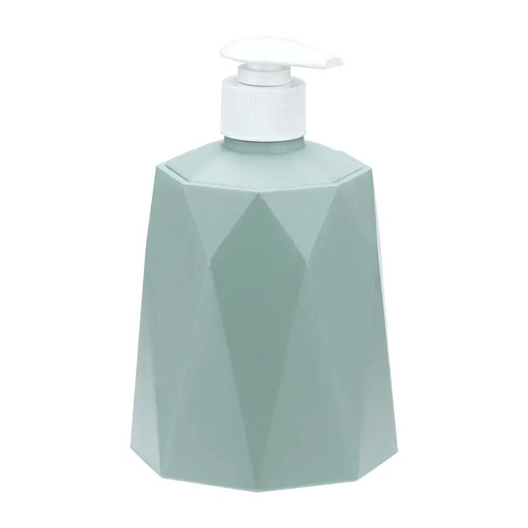 Диспенсер для мыла «Призма», стильный дизайн, пластик, матовая поверхность, цвет морская волна