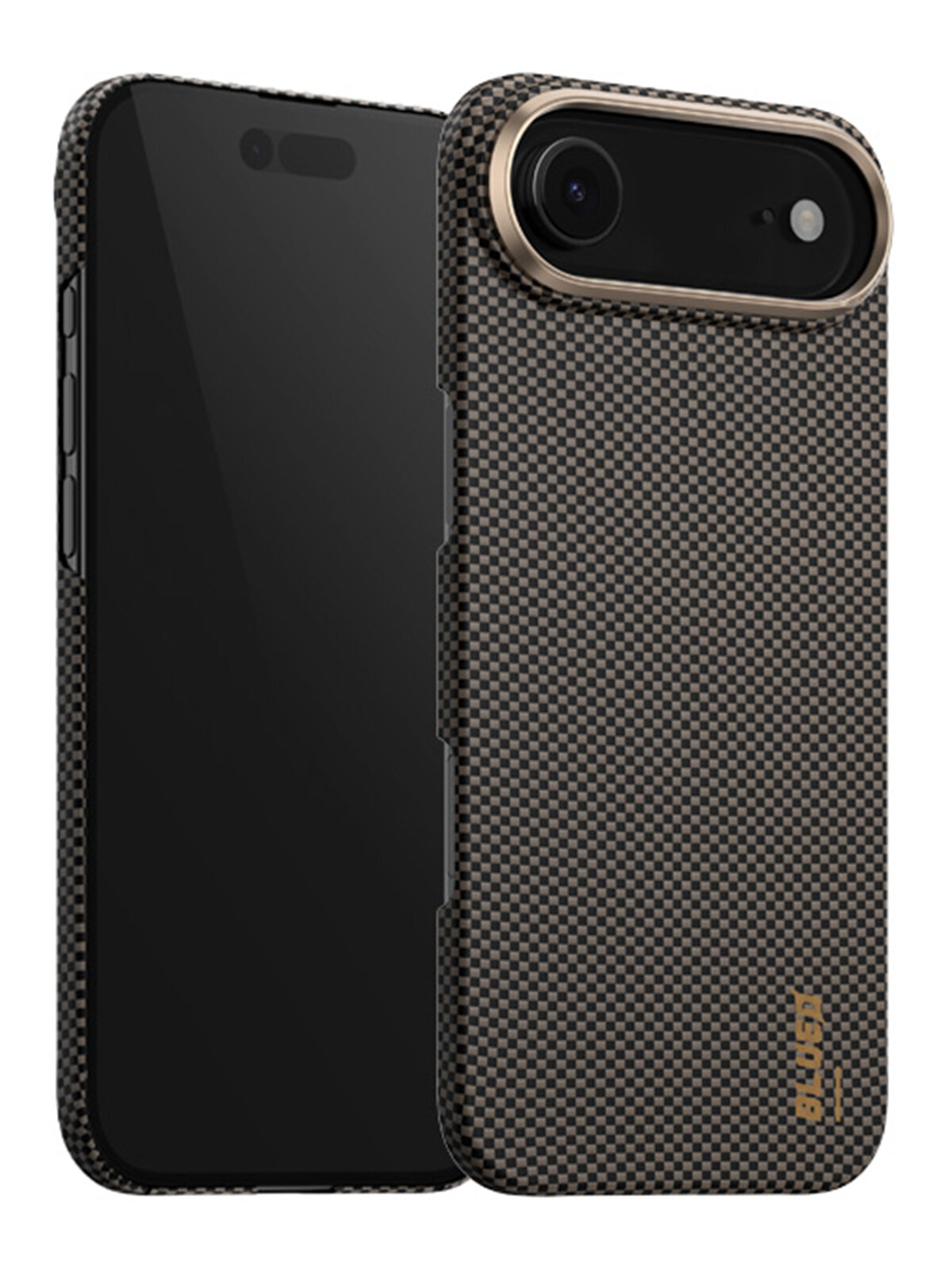 Чехол BlueO на iPhone Air, Aramid fiber из кевлара, с магнитами MagSafe, золотой