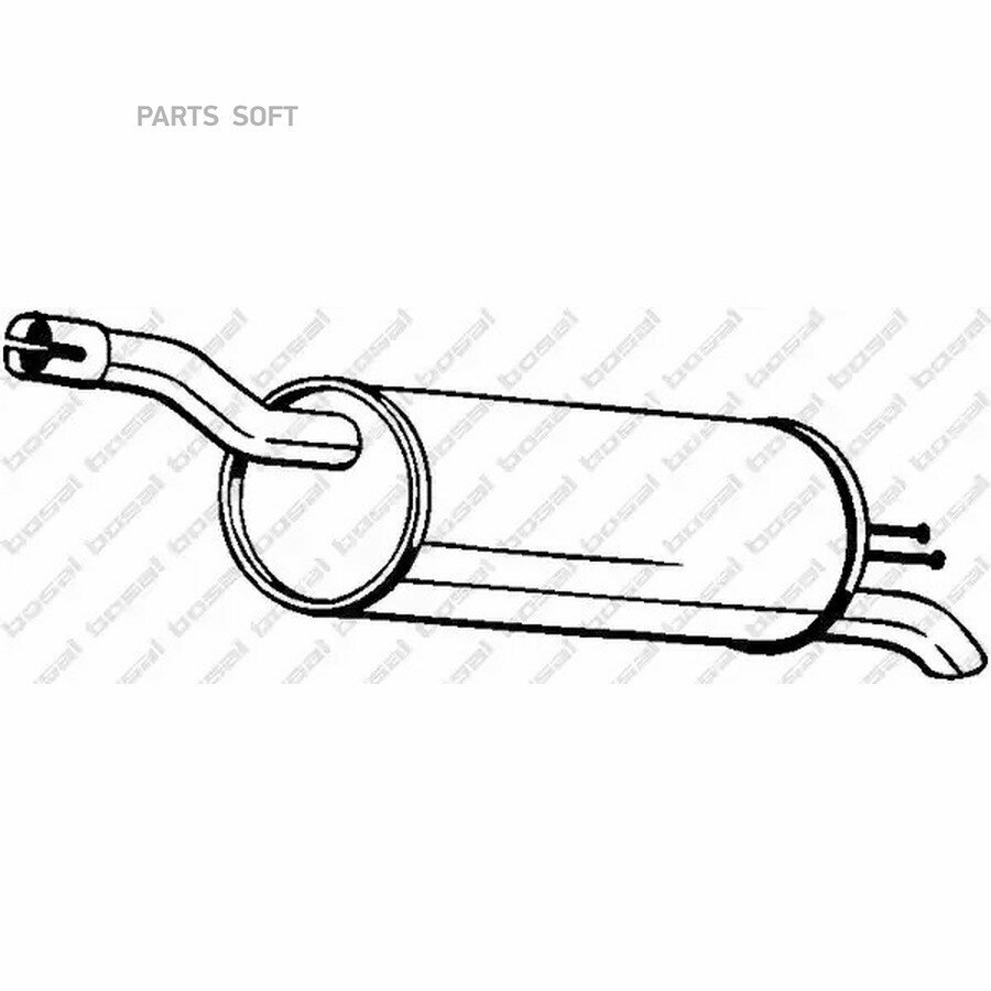 Глушитель задний от официального дистрибьютора, BOSAL, артикул 148339
