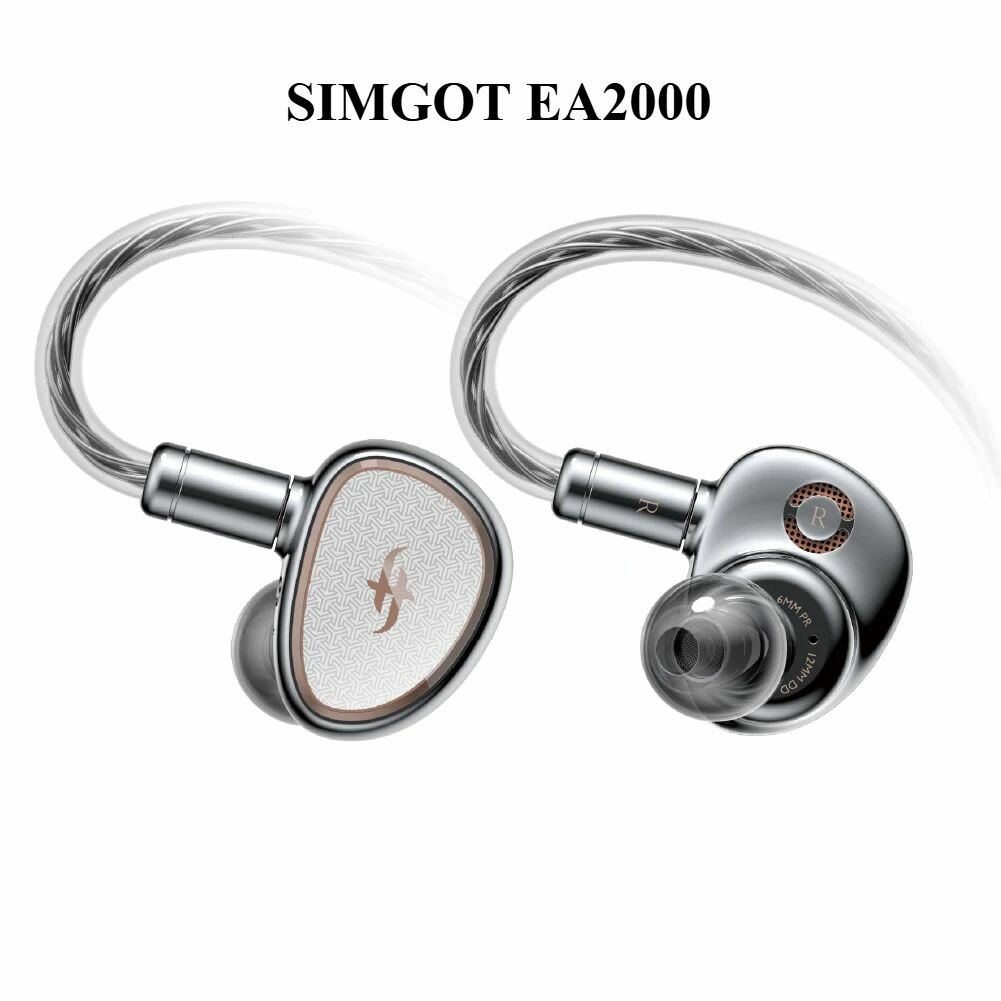 SIMGOT EA2000 Наушники со структурой 1DD + 1PR со съемным кабелем Динамический драйвер IEM Наушники Hi Fi Стерео Проводные наушники