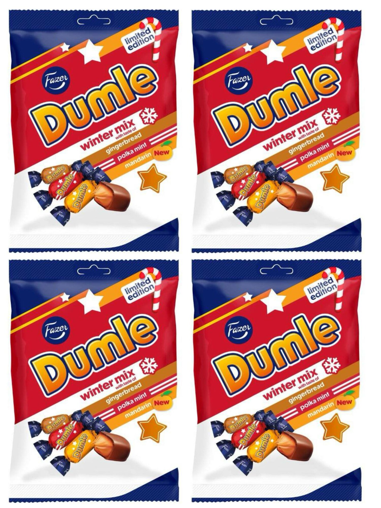 Конфеты Fazer Dumle 3 вкуса микс, 4шт по 180г