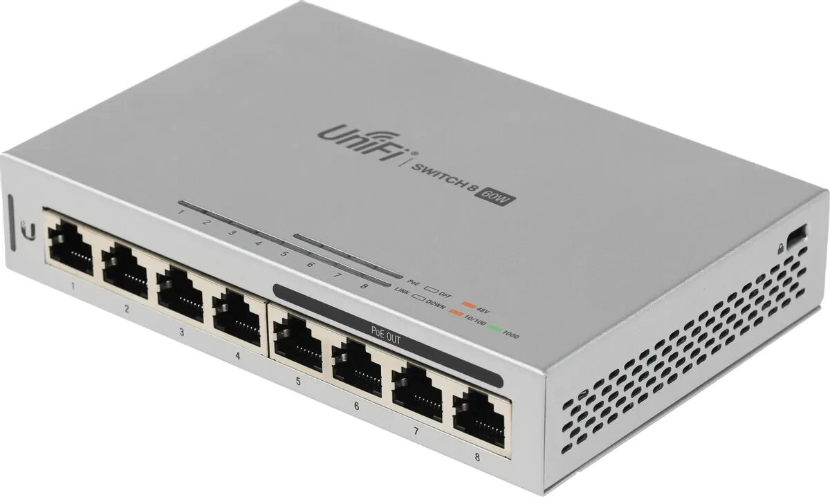 Коммутатор Ubiquiti US-8-60W-EU 8G 4PoE 60W управляемый
