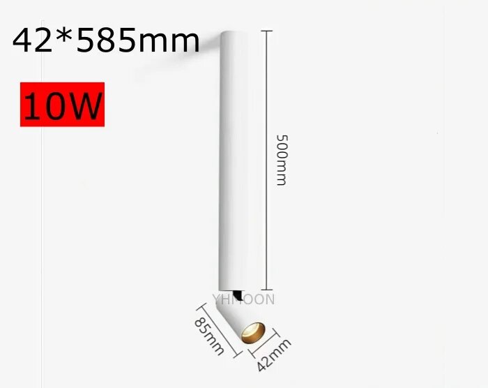 Поворотный настенный складной светодиодный прожектор 10W20W с регулировкой яркости, антибликовый, AC110-220V, потолочный свет, для помещений, барный стой, черный