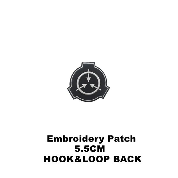 Светоотражающие нашивки SCP Foundation Черный, 45 Embroidered SCP