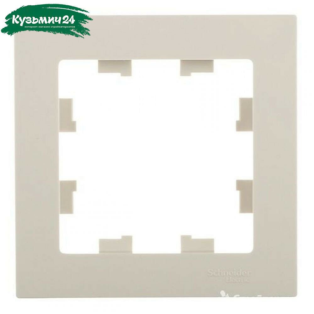 Рамка 1-местная Schneider Electric AtlasDesign ATN000201 универсальная, бежевая