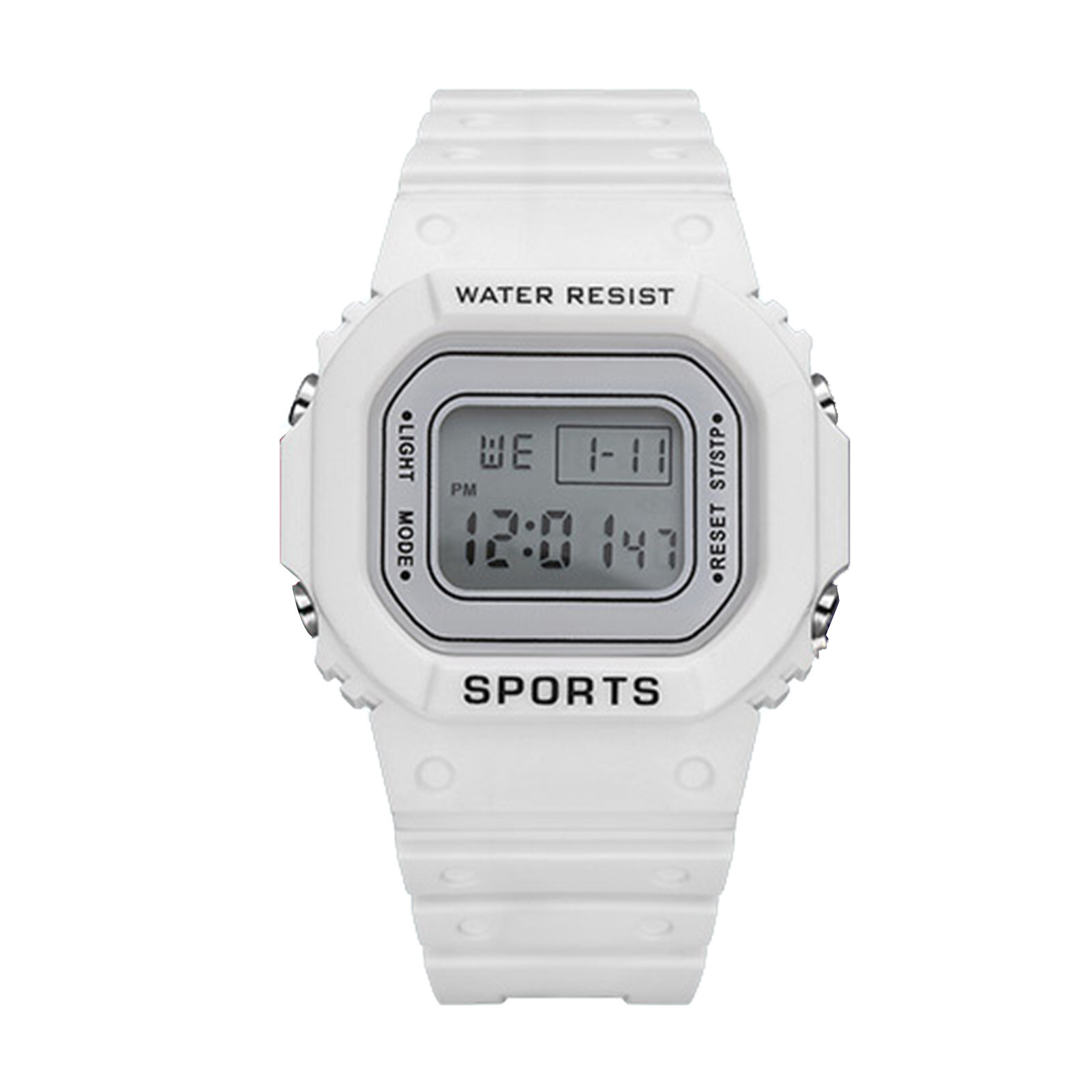 Водонепроницаемые электронные спортивные часы со светодиодами, легкие светящиеся умные часы для мальчиков и девочек, белые цифровые наручные часы