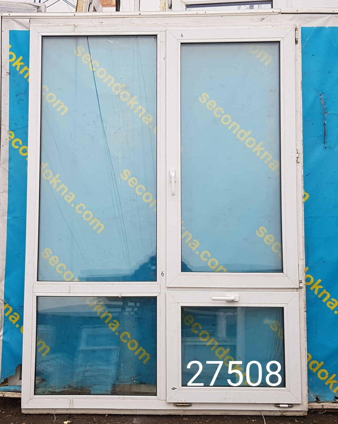 Пластиковое окно Б/У 2020(в) 1460 об х 1460(ш)