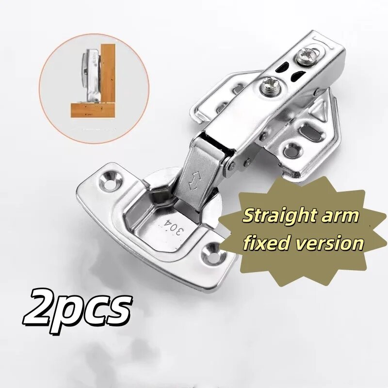 Комплект Из 2 Стальных Гидравлических Петель Для Дверей Шкафов С Доводчиком, Амортизатором И Функцией Плавного Закрывания