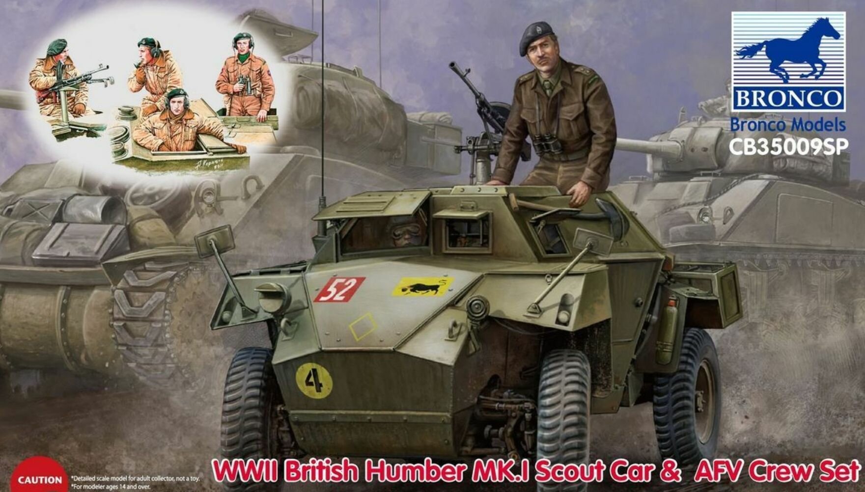 Bronco 35009SP 1/35 Модель Разведывательная машина Humber MK.I и комплект экипажа AFV