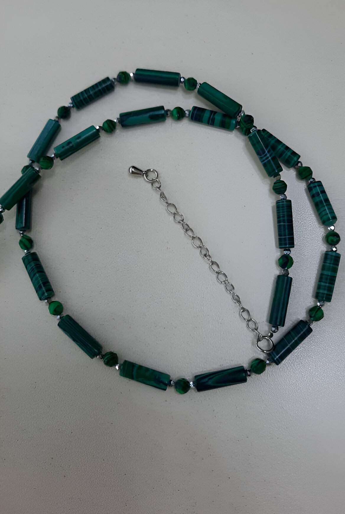 Колье, малахит, гематит