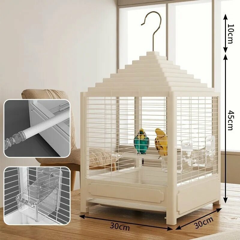 Уникальный домашний вилла-домик для волнистых попугаев, корелл и неразлучников с защитой от разбрызгивания